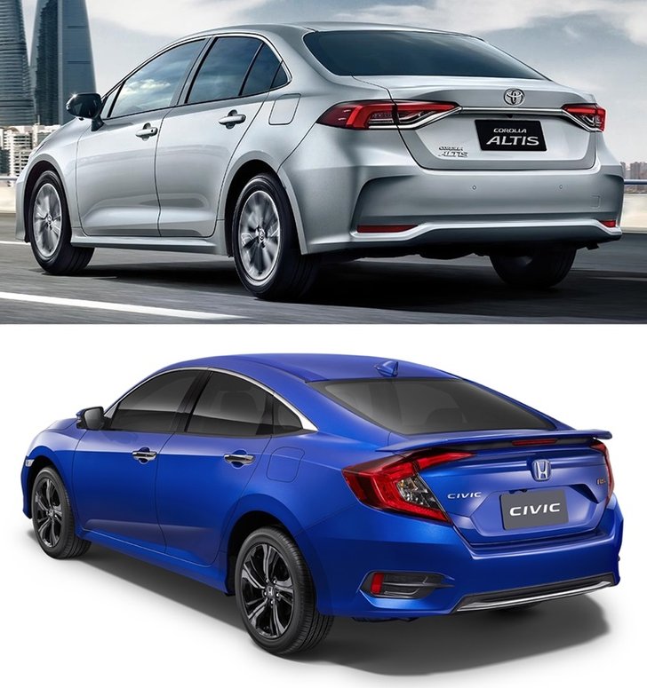 เทียบช็อต Toyota Altis 2019 และ Honda Civic 2019 ใหม่ คันไหนสวยกว่ากัน?