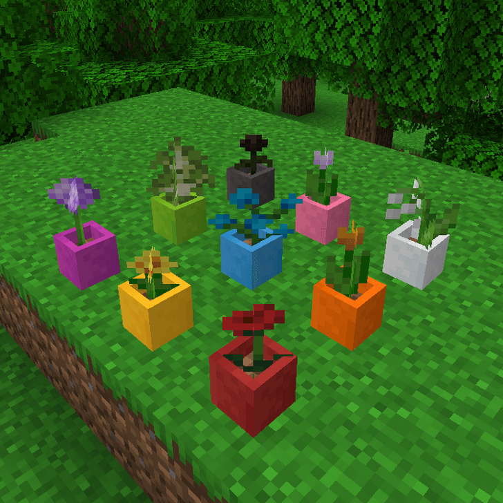 Minecraft สูตรสร้าง Flower Pot กระถางสำหรับเก็บพืชนานาพันธุ์ พร้อม MOD ...