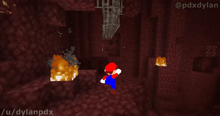 แฟนเกมสร้าง MOD Mario 64 ให้เล่นใน minecraft