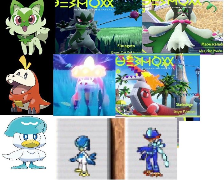 หลุดภาพร่างพัฒนาของโปเกมอนเริ่มต้นใน Pokémon Scarlet & Violet
