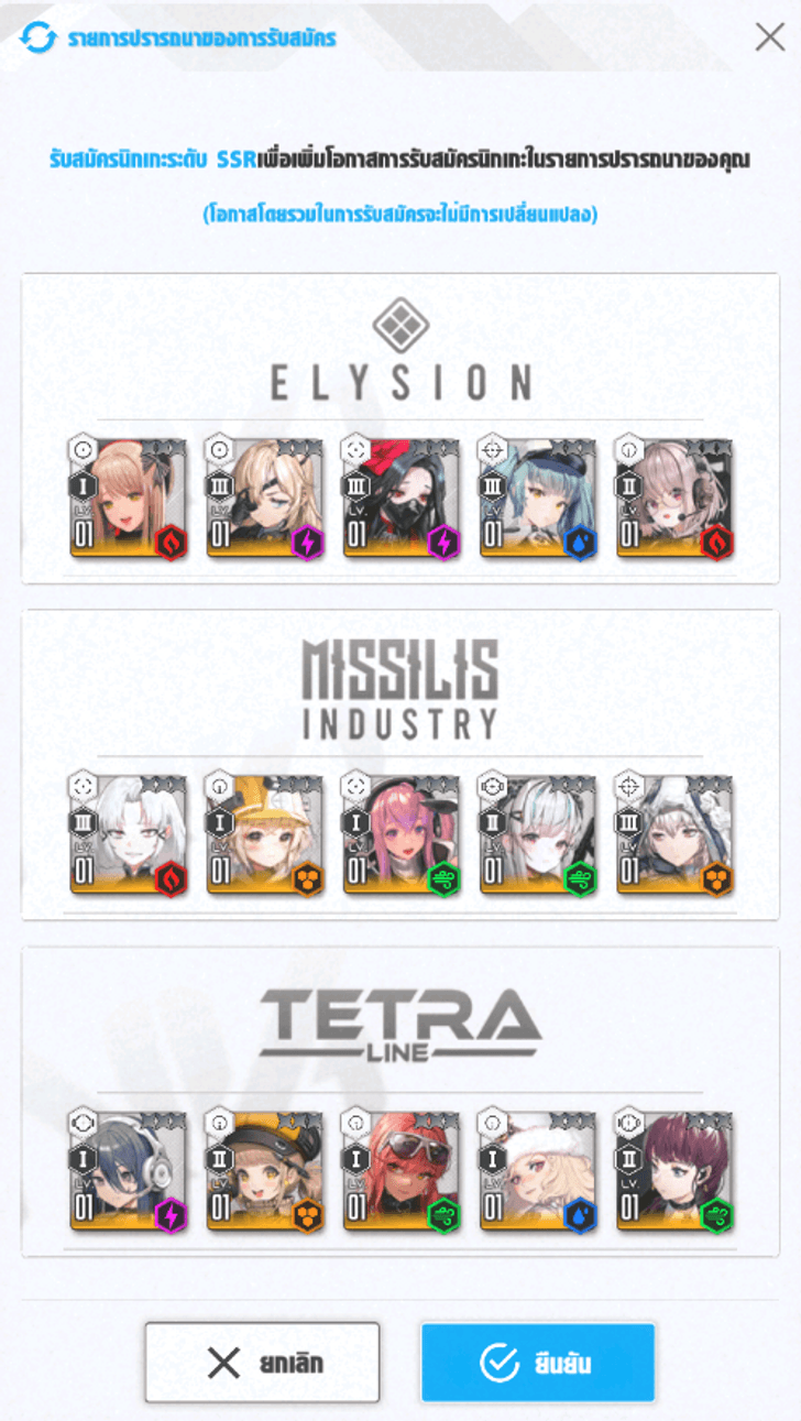 Nikke ตัวละครที่น่าเลือกใน Wishlist