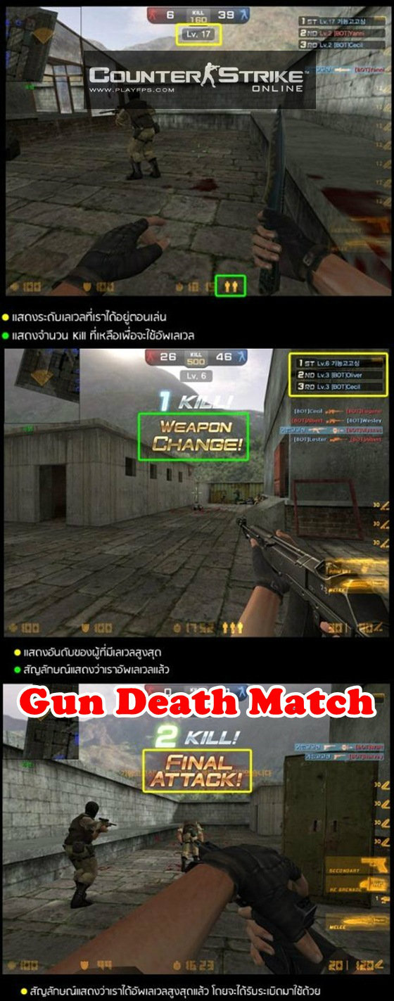 Counter Strike ONLINE เปิดตัวโหมดใหม่ล่าสุด Gun Death Match