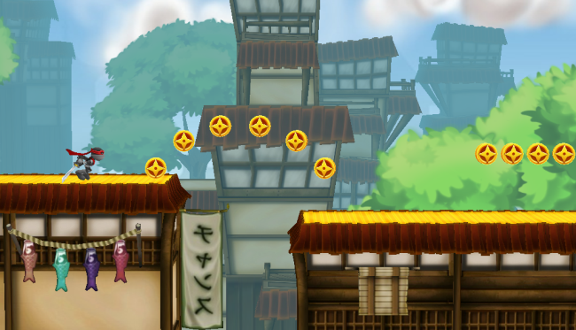 Ninjump Rooftops เกมส์นินจาไต่หลังคา