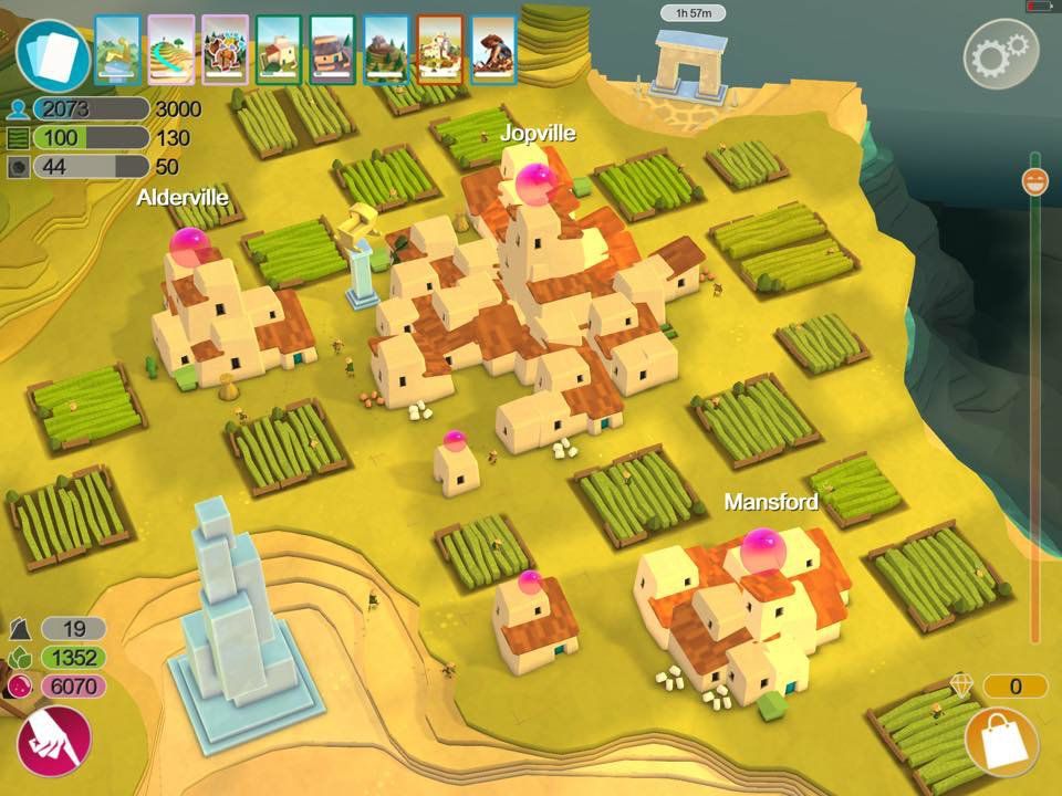 Godus เกมเล่นเป็นพระเจ้าใน iOS