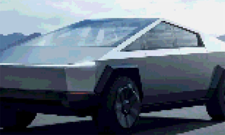ชาวเน็ตล้อกระจาย! รถ Tesla Cybertruck หน้าตาเหมือนรถเกม PS1