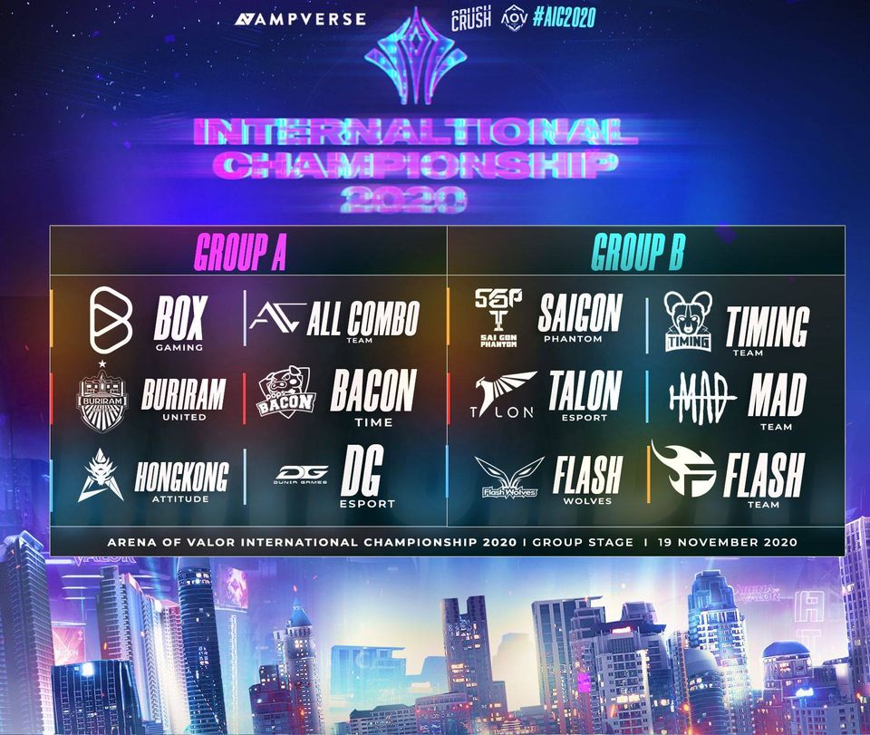 RoV แบ่งสายการแข่งขัน AIC 2020 เมื่อ 3 แชมป์ต้องห้ำหั่นในรอบคัดเลือก!!
