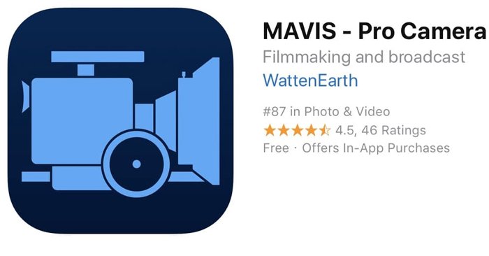 "MAVIS – Pro Camera" แอปถ่ายวิดีโอระดับ Pro ปล่อยฟรี ราคาเต็ม 16.99$