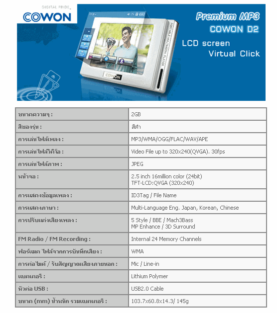 COWON D2 (2GB)