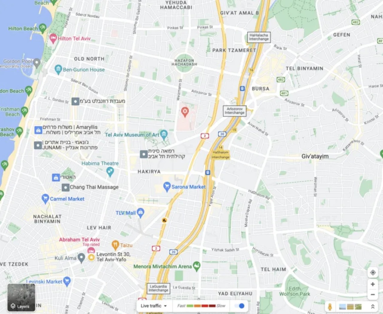 Google Maps หยุดการแสดงผลข้อมูลการจราจรในอิสราเอล เพราะมีสงคราม