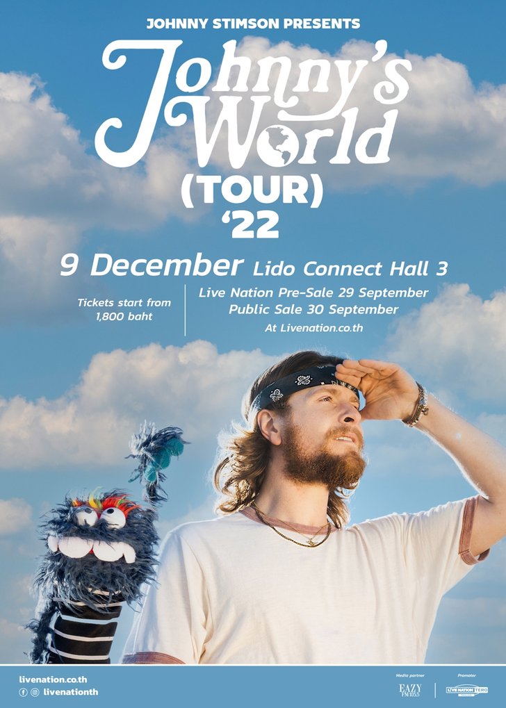 JOHNNY STIMSON เตรียมส่งพลังสุดชิลล์ให้แฟนๆ ในคอนเสิร์ตที่ไทย 9 ธ.ค. ...