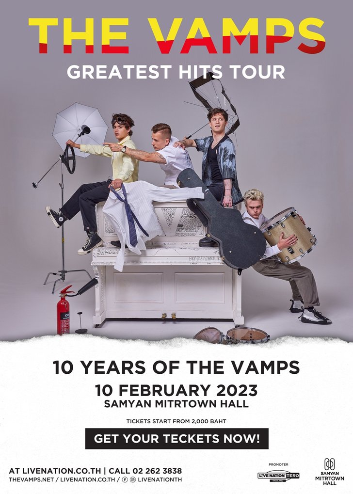 The Vamps ฉลอง 10 ปีกับคอนเสิร์ตสุดปังในไทย 10 ก.พ. | Sanook Music