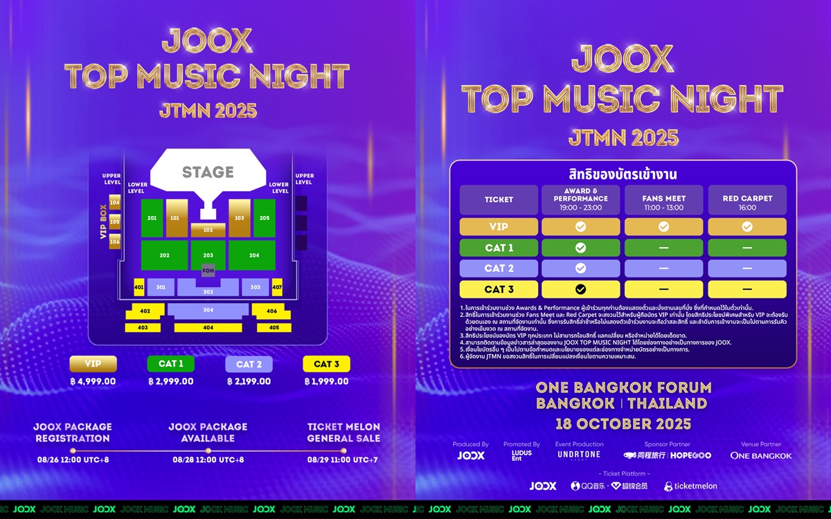 JOOX TOP MUSIC NIGHT 2025 ปรากฏการณ์ดนตรีครั้งใหญ่ รวมทัพศิลปินไทย-เอเชียกว่า 15 ศิลปิน | Sanook ...