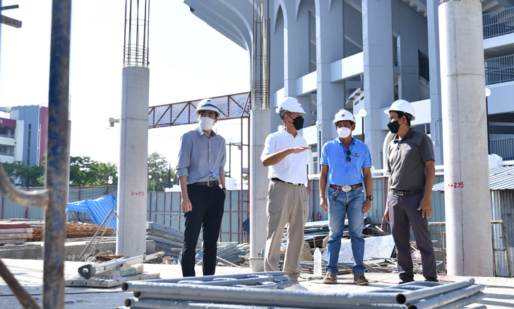 "สมยศ" ตรวจสอบความคืบหน้าการก่อสร้างอาคาร FA Thailand Futsal and Match ...