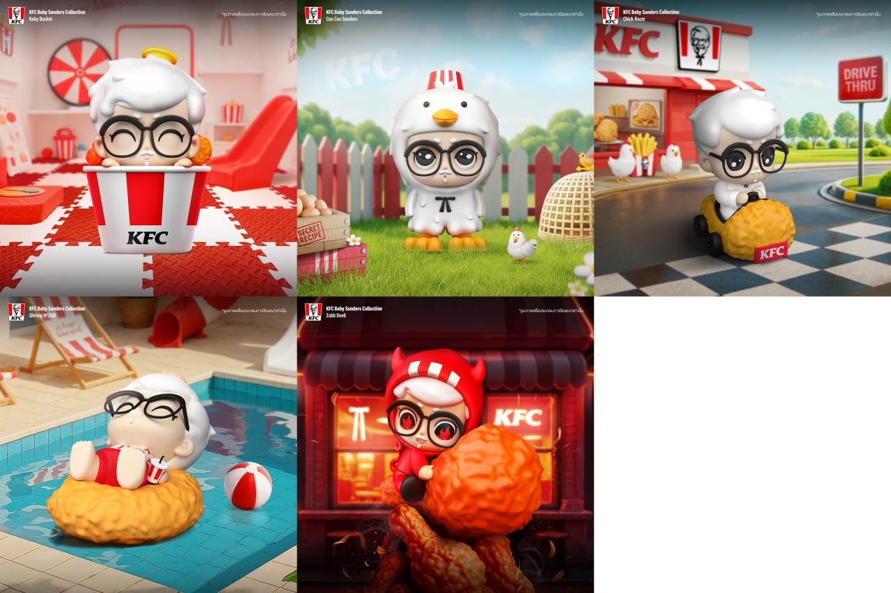KFC เปิดให้คุณสะสม เบบี้ แซนเดอร์ส กล่องสุ่ม 6 แบบสุดน่ารัก สายเก็บห้ามพลาด