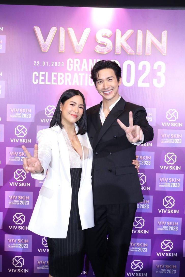 “พุฒ-จุ๋ย” ฉลองความสำเร็จ VIV SKIN เปิดตัวพรีเซนเตอร์คนแรก “อิงฟ้า วราหะ”